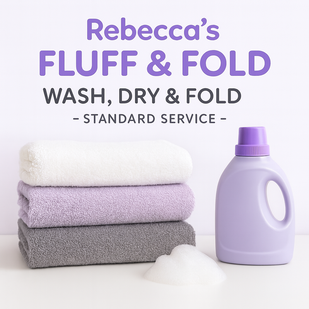 🧺 Standard Wash, Dry & Fold – Rebecca's Fluff and Fold